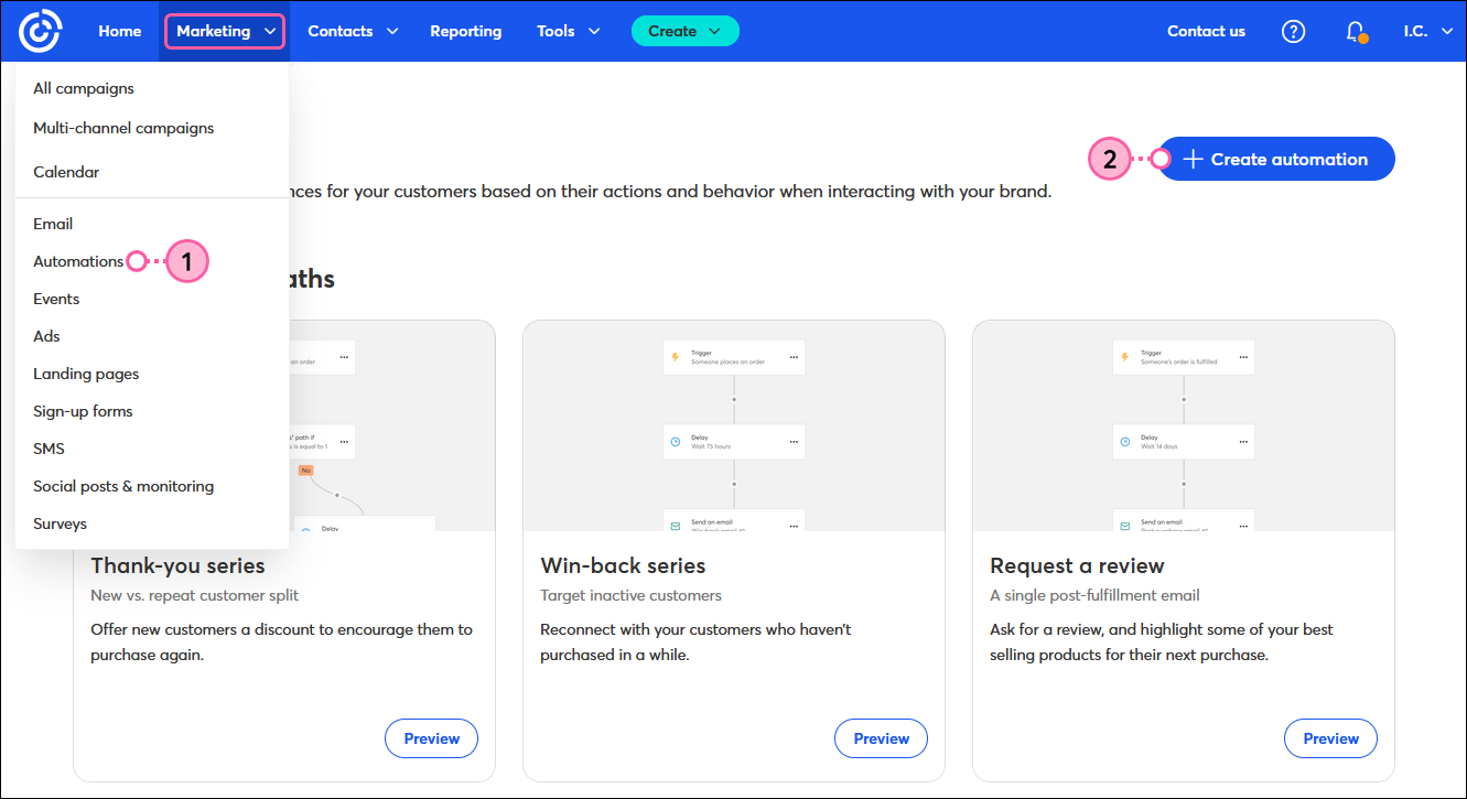 Create An Automation Path With A Pre Built Template