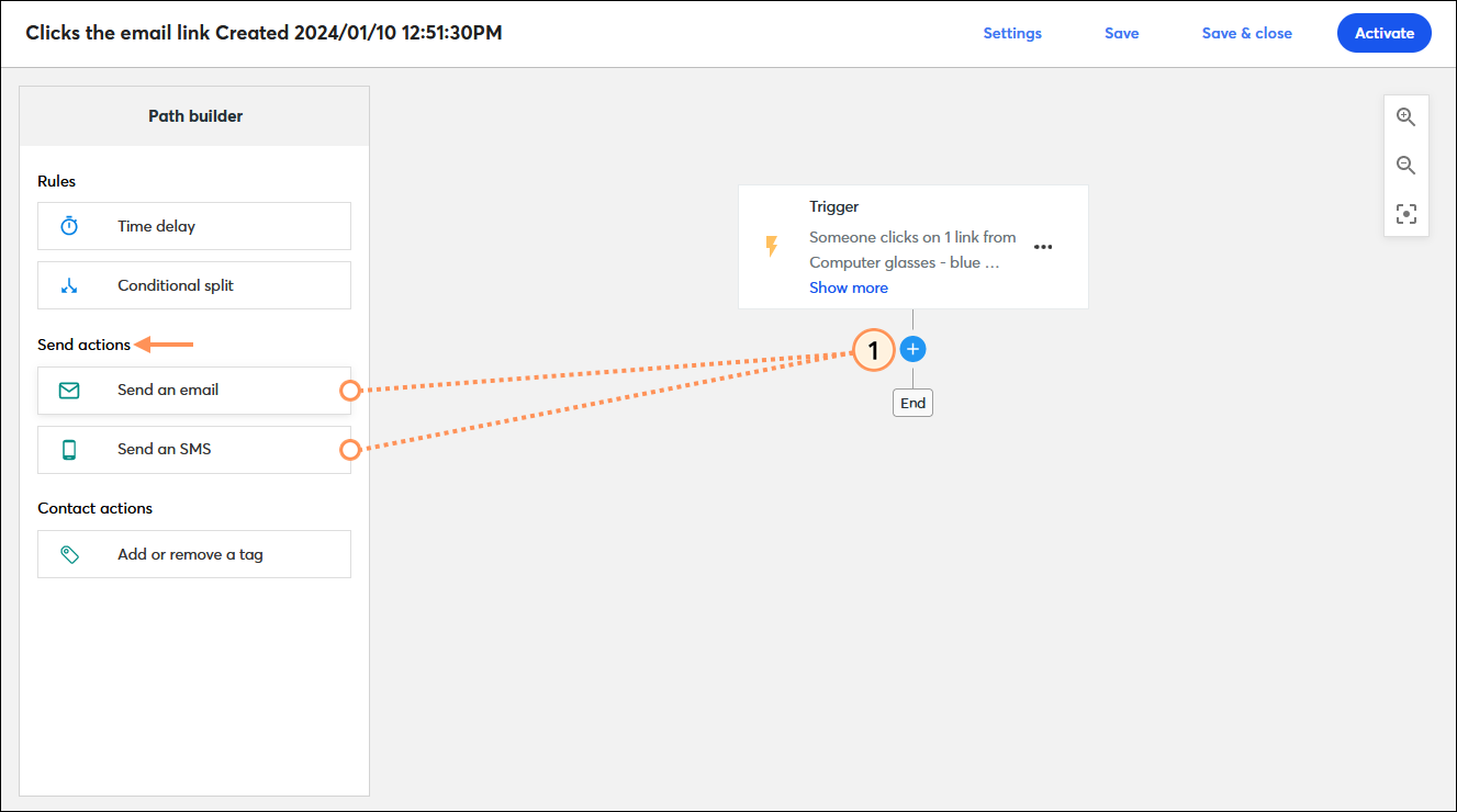 Create your own custom path in the Automation Path Builder