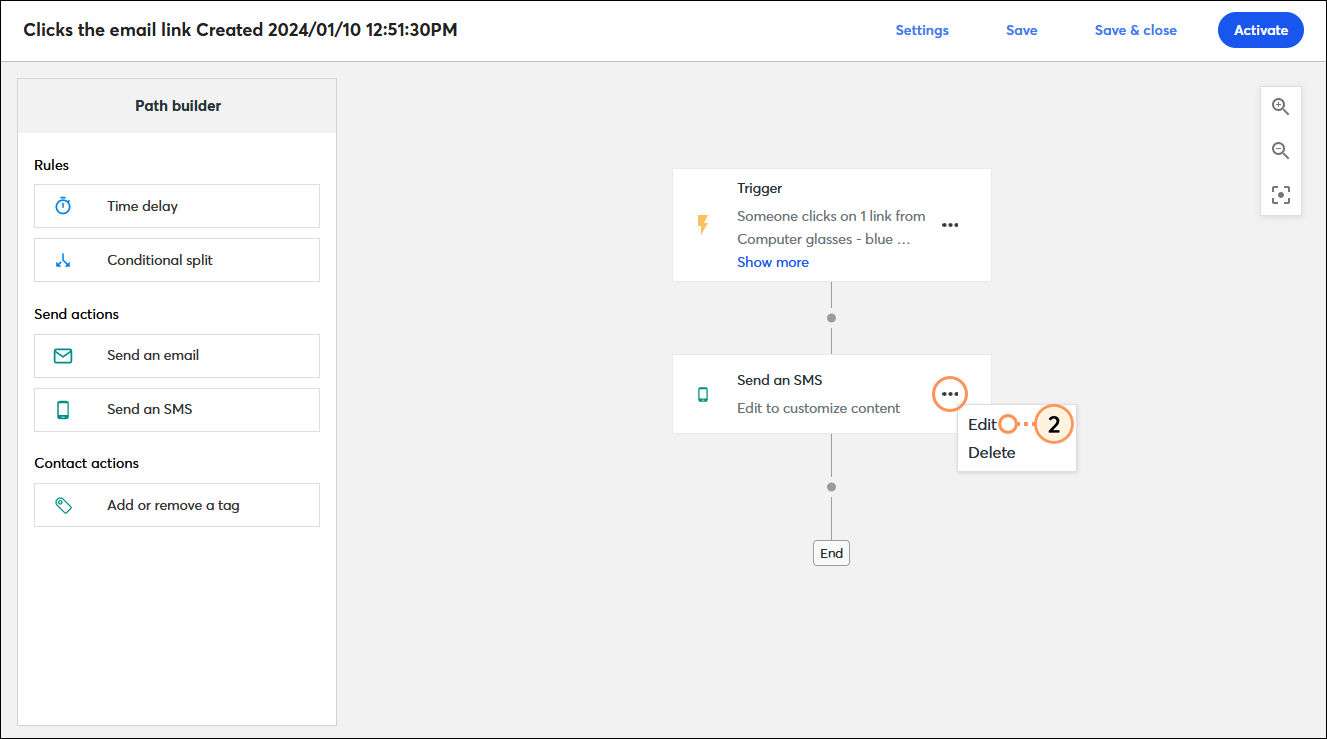 Create your own custom path in the Automation Path Builder
