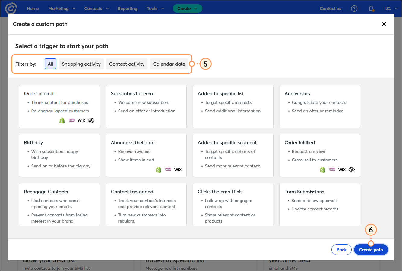 Create your own custom path in the Automation Path Builder