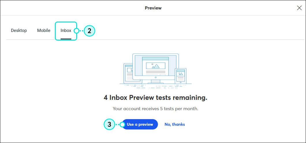 Preview how your email will display in different inboxes