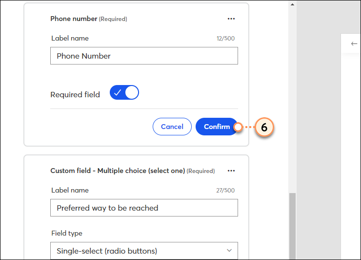 Customize your event registration form