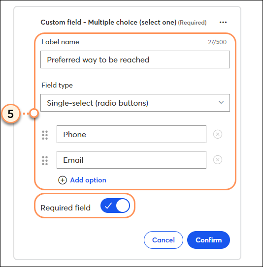 Customize your event registration form