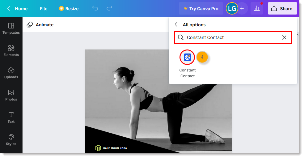 Import your Canva images into your Constant Contact Library