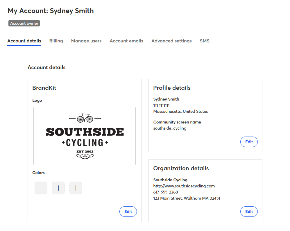 Manage your account settings
