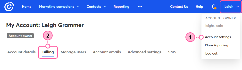 Payment options for your account