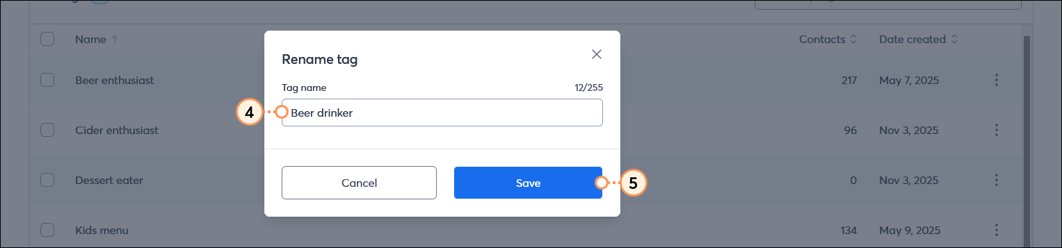 Create and manage tags