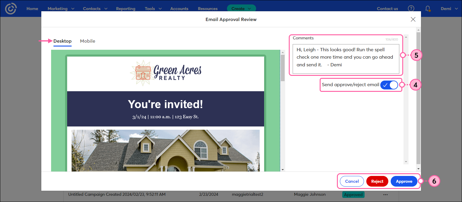 Partners: Campaign approval