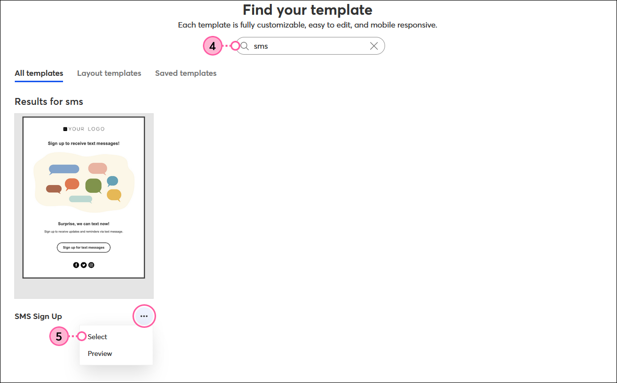 Ask your existing email contacts to opt into SMS