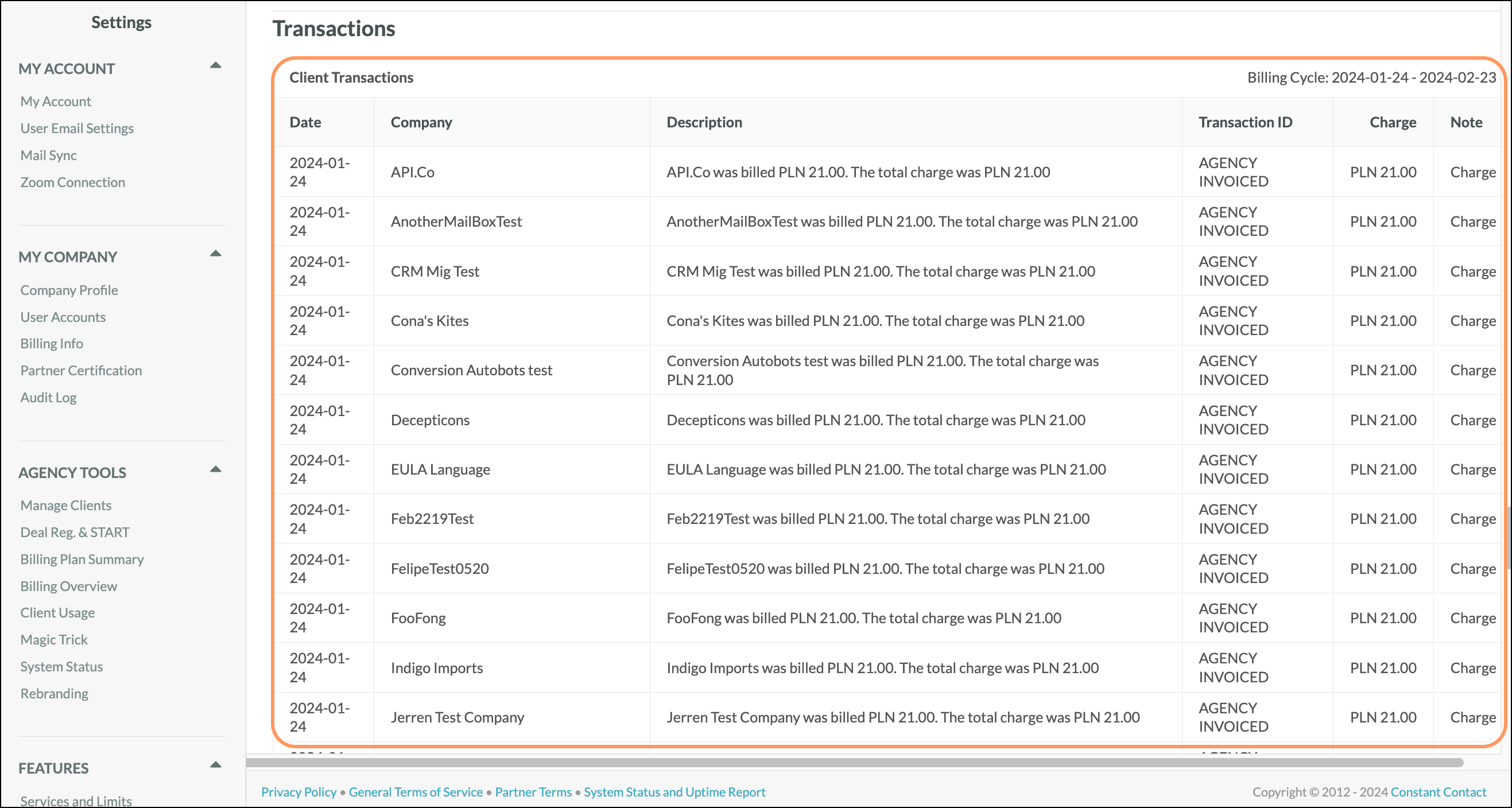 Understanding the Billing Overview