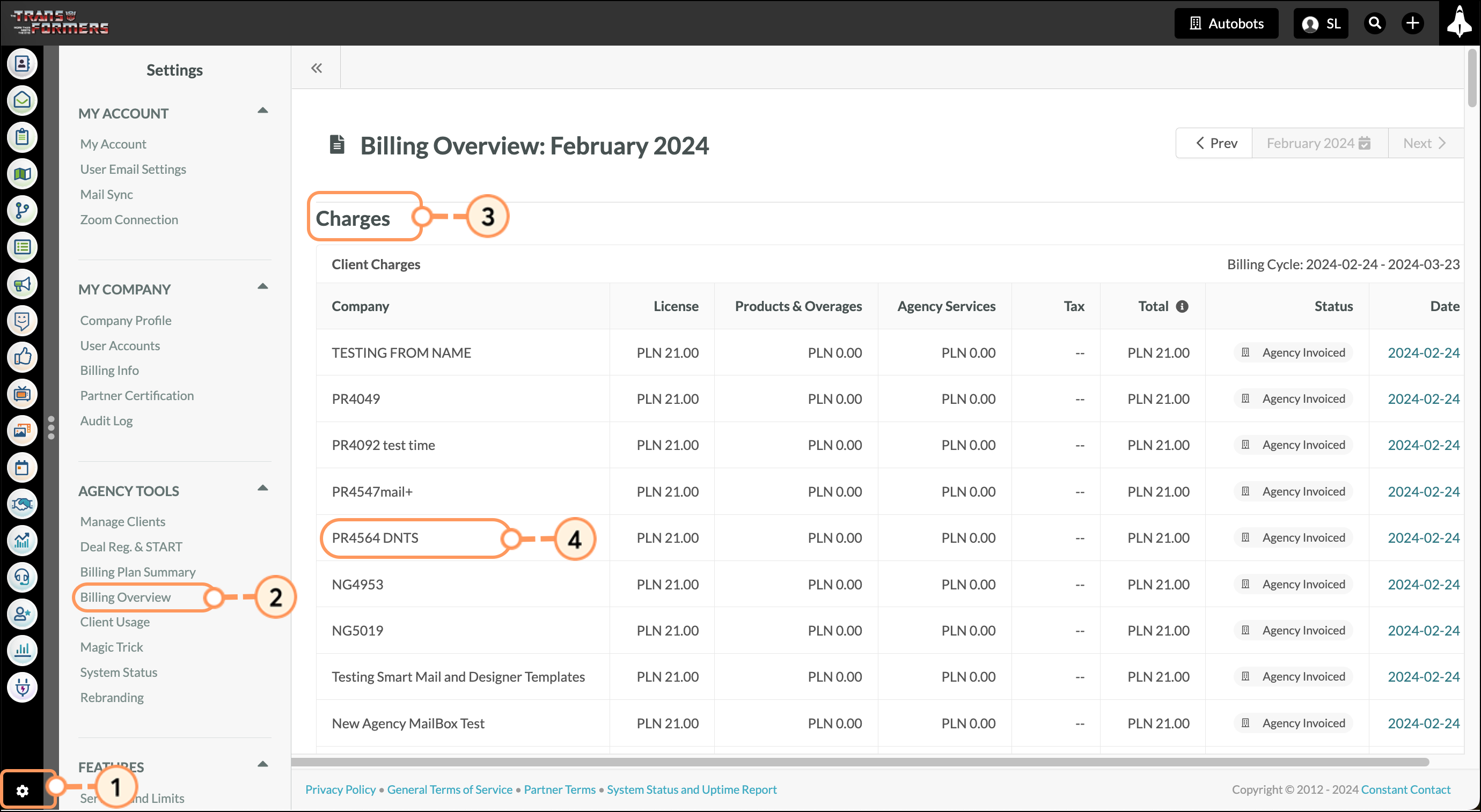 Understanding the Billing Overview