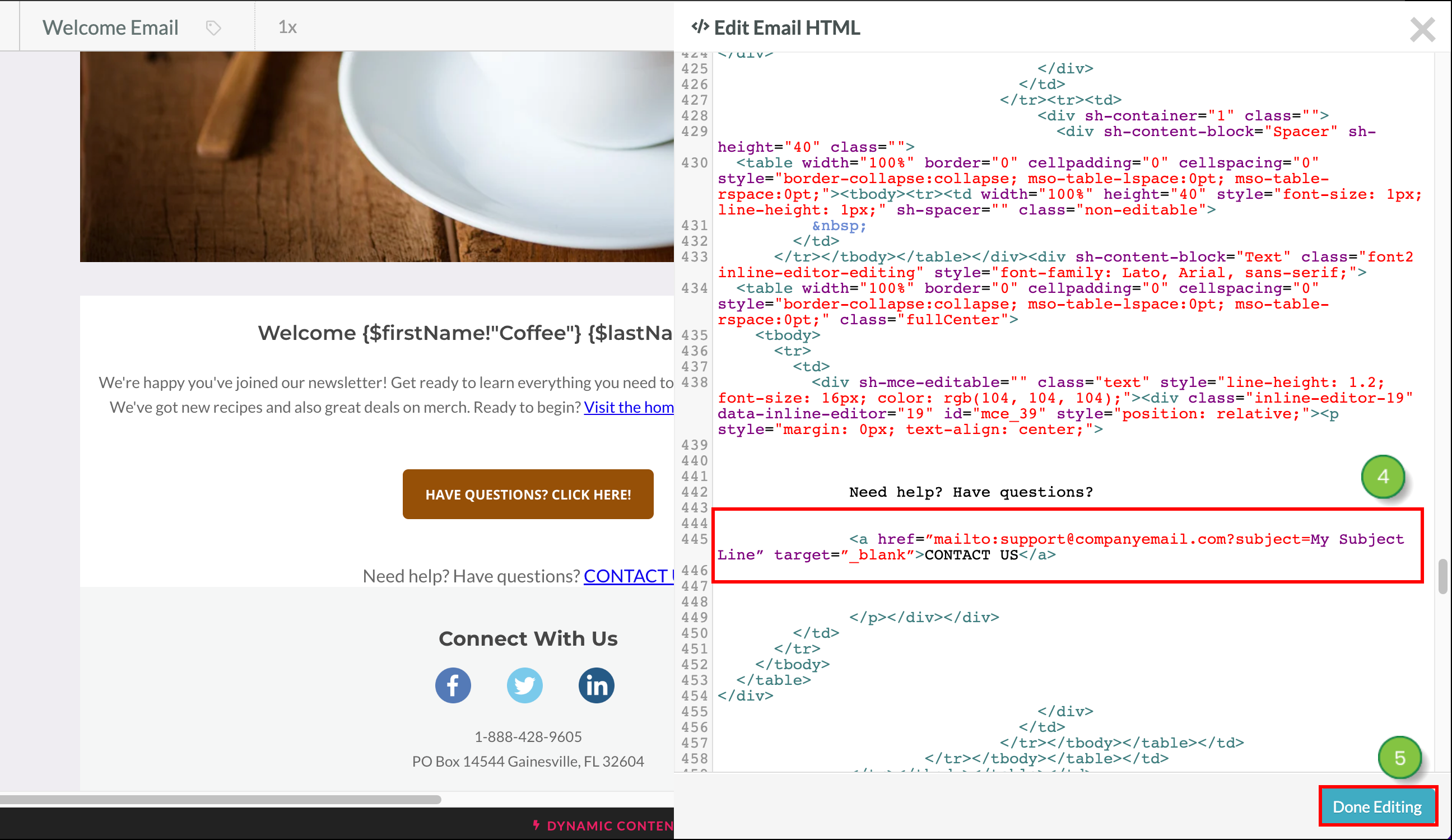 Inserting Mailto Links into Emails Inserting Mailto Links into Emails