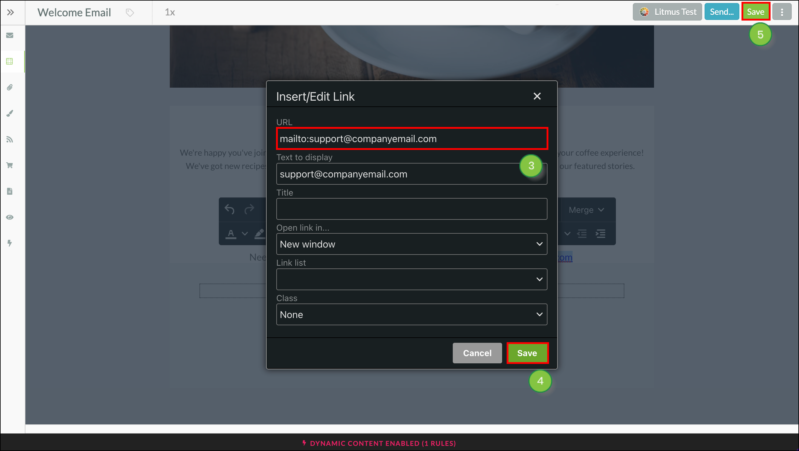 Inserting Mailto Links into Emails Inserting Mailto Links into Emails