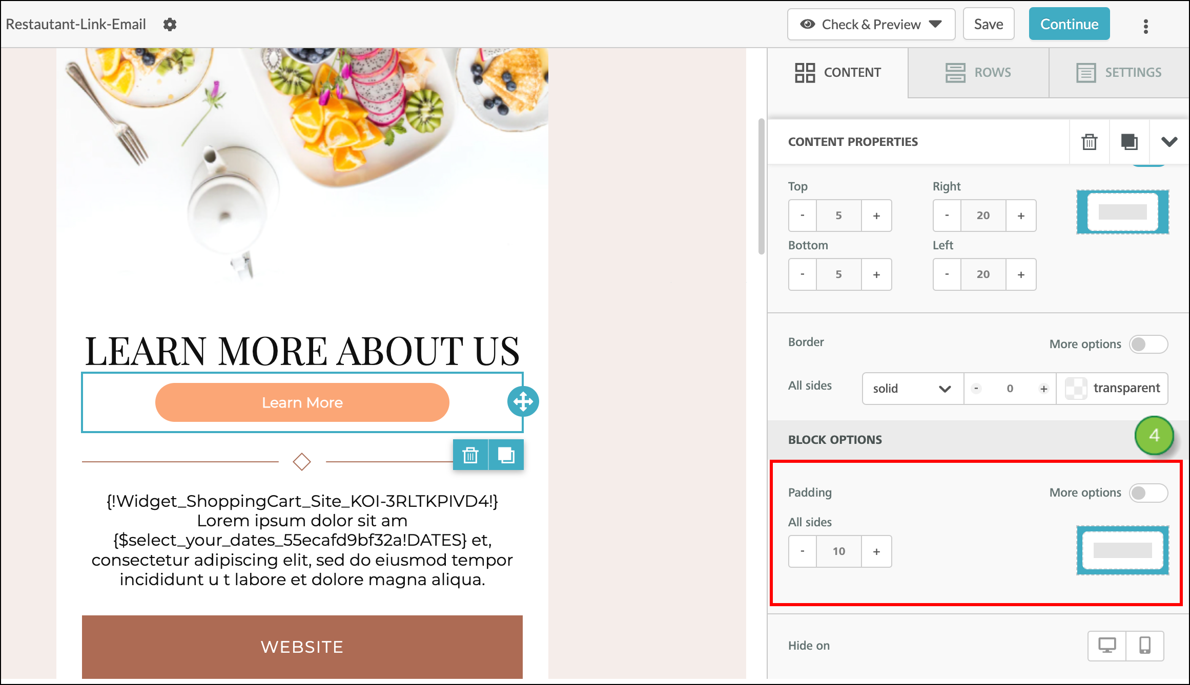Modifying Buttons in the New Email Editor